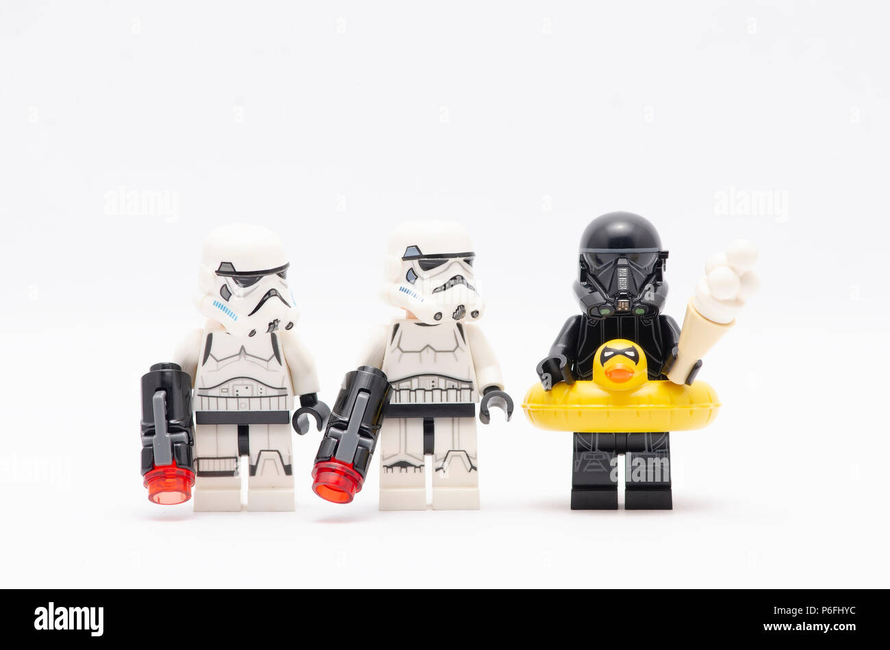 storm troopers watching death trooper holding ice cream. Lego ...