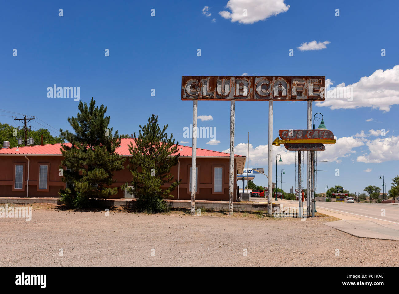 m,,mClub Cafe Sign on Historic Route 66 , Santa Rosa, NM Stock Photo ...