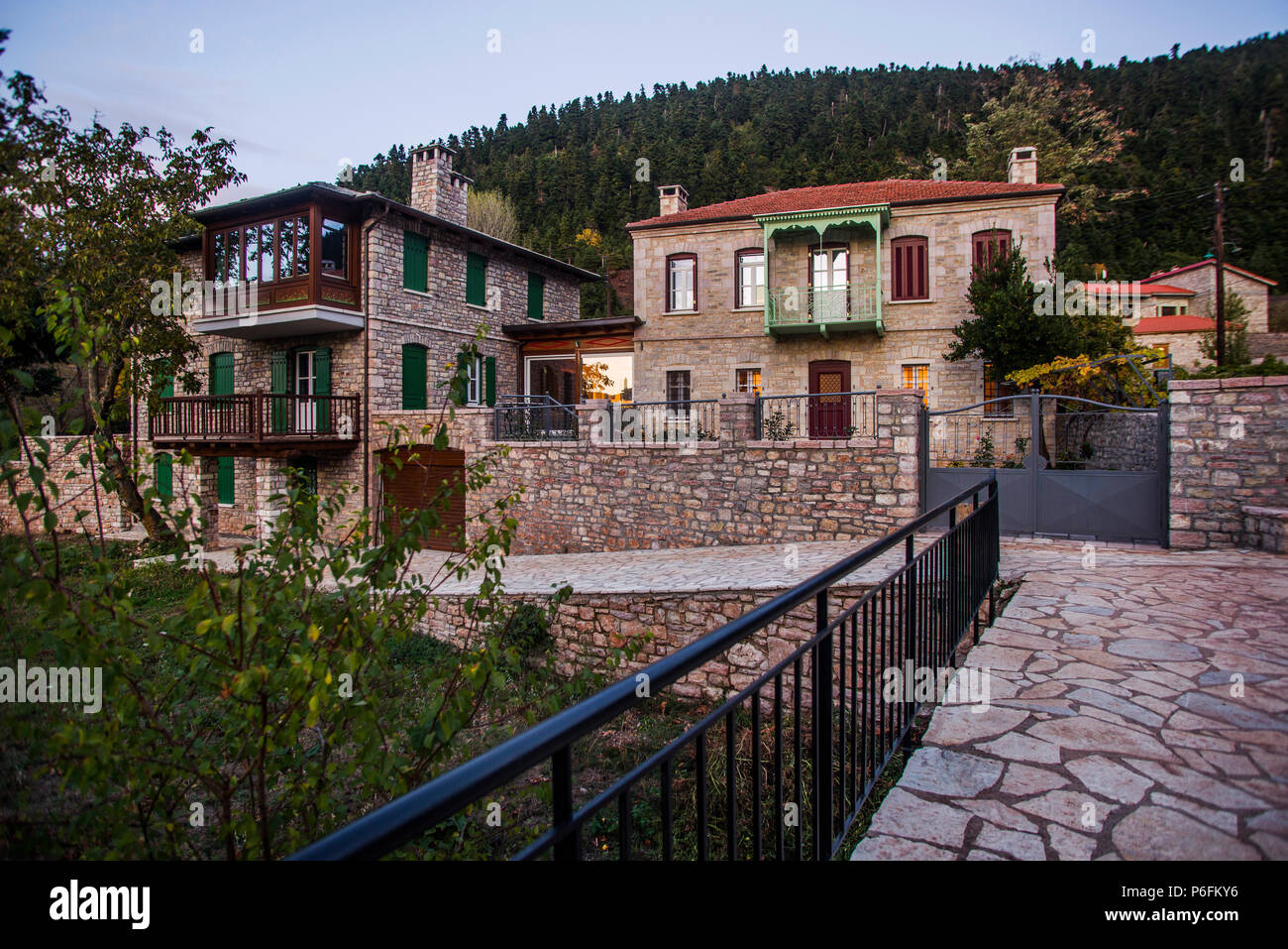 europe, greece, evritania, karpenisi, fidakia, village Stock Photo - Alamy