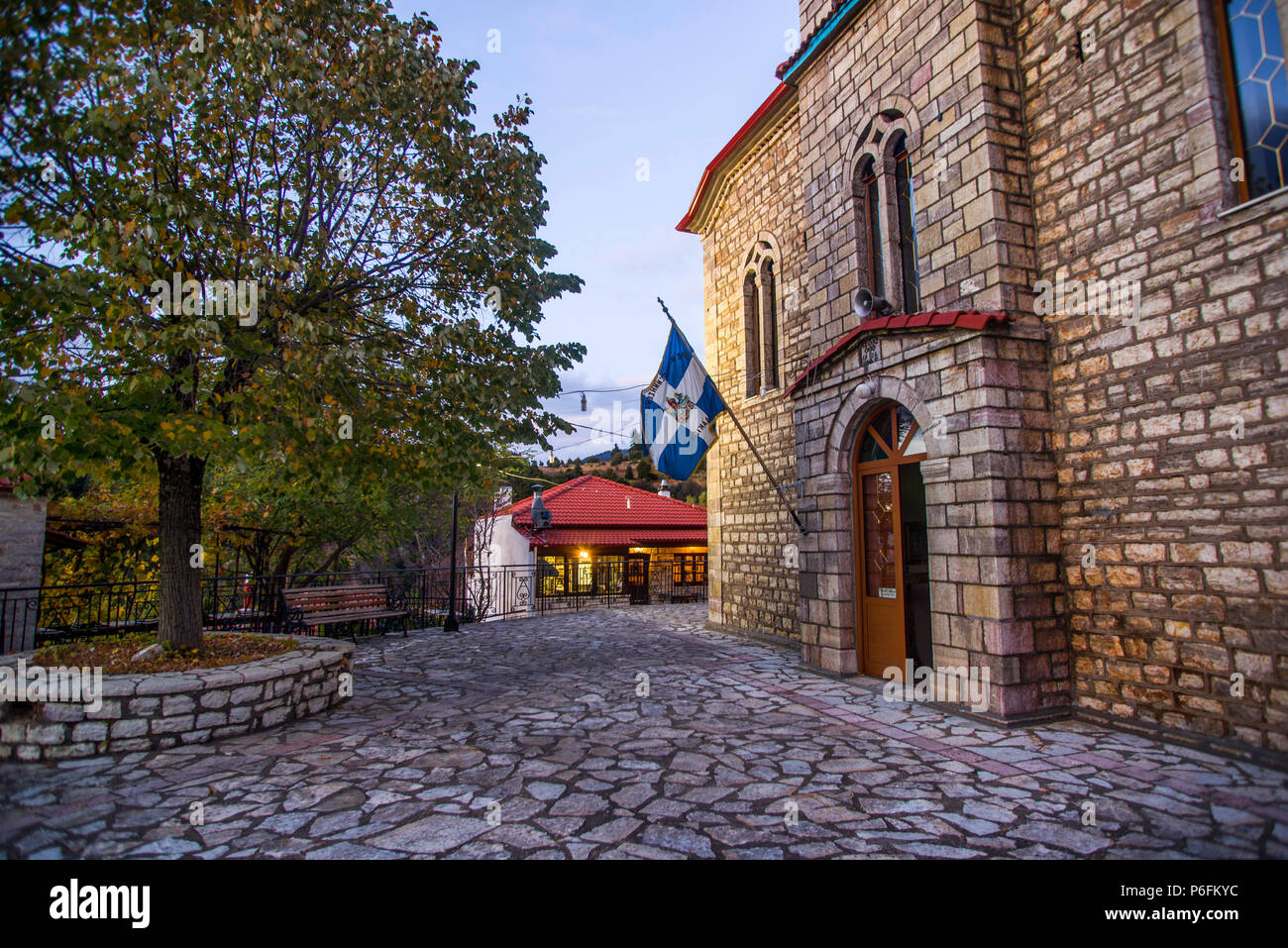 europe, greece, evritania, karpenisi, fidakia, village Stock Photo - Alamy