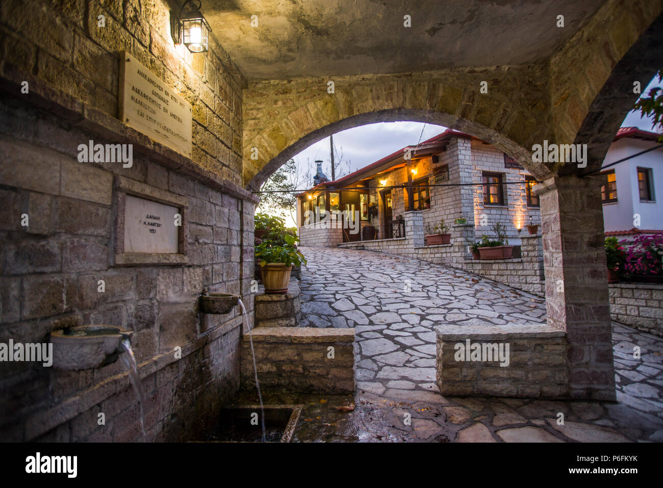 europe, greece, evritania, karpenisi, fidakia, village Stock Photo - Alamy