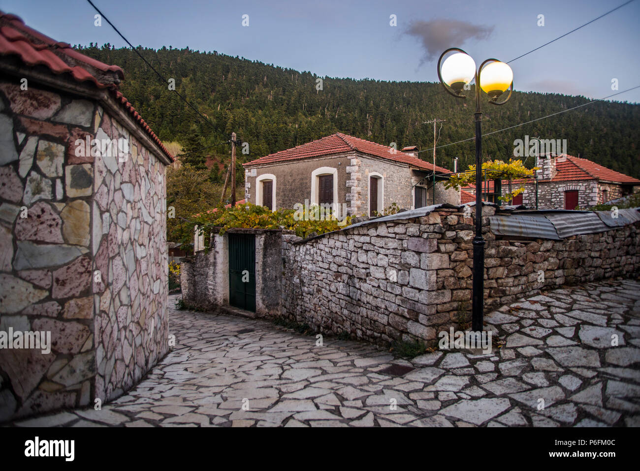 europe, greece, evritania, karpenisi, fidakia, village Stock Photo - Alamy