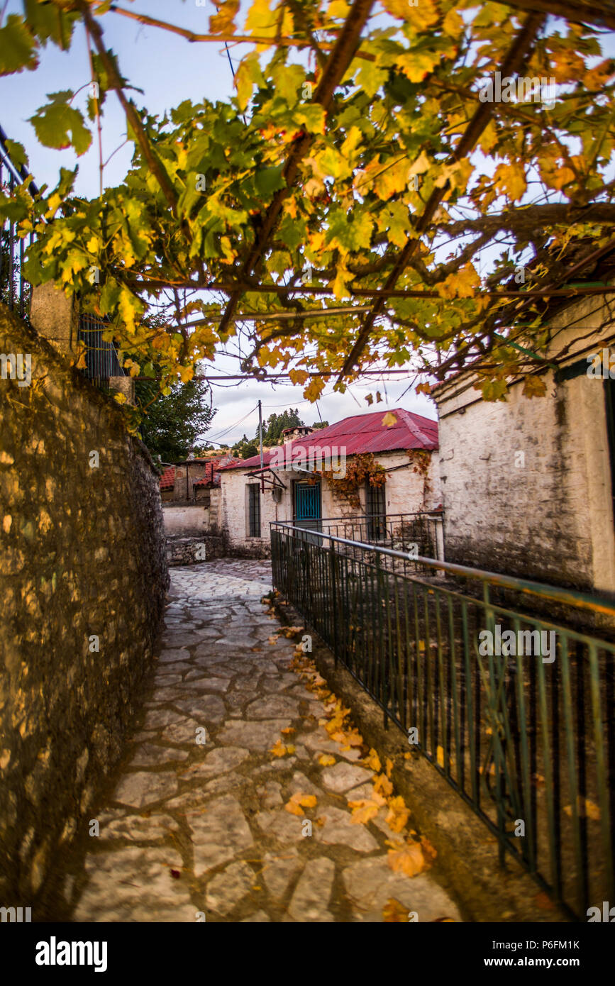europe, greece, evritania, karpenisi, fidakia, village Stock Photo - Alamy