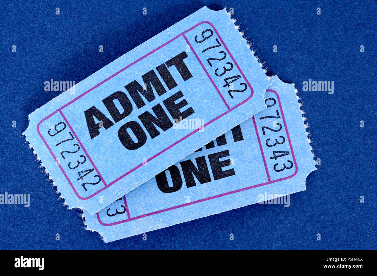 Blue Admission Tickets High Resolution Stock Photography and Images - Alamy