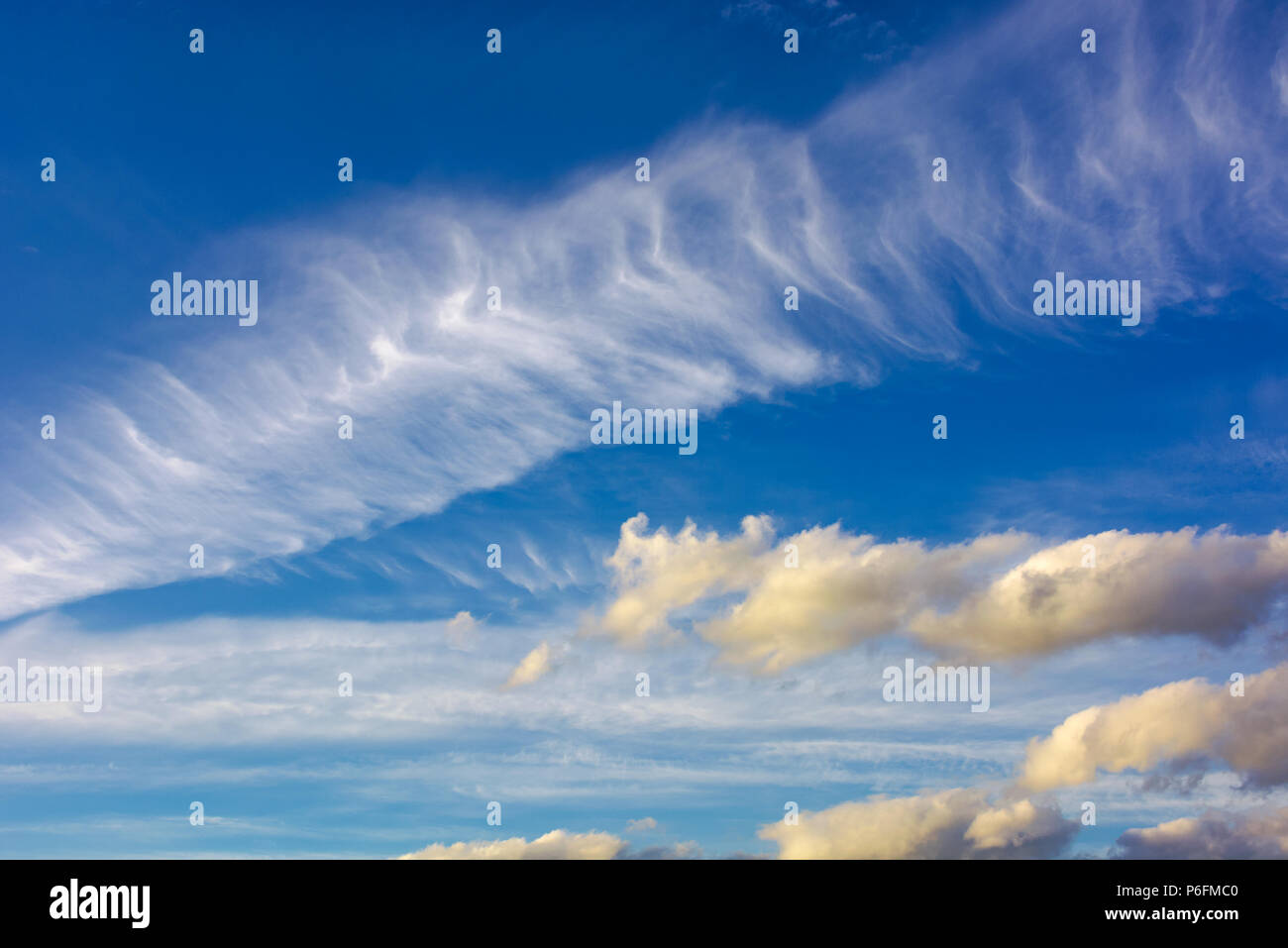 dramatic sky with dynamic cloud arrangement. cloudy weather background ...