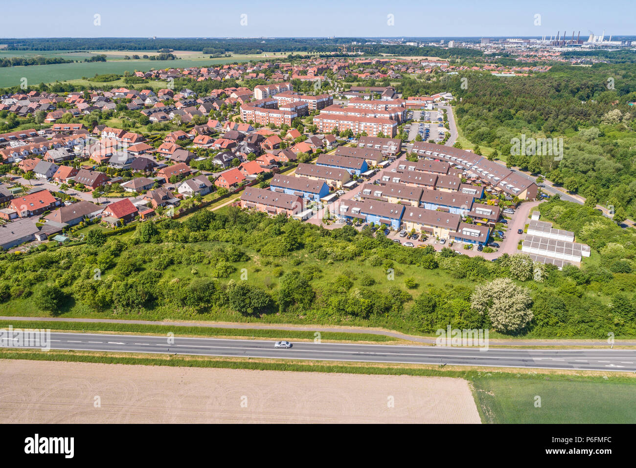 Farmer houses in the outskirts of the village hi-res stock photography ...