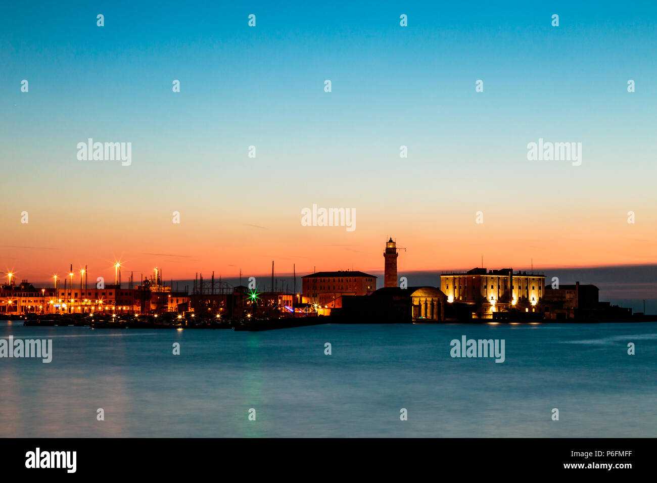 winter evening in the gulf of Trieste Stock Photo - Alamy