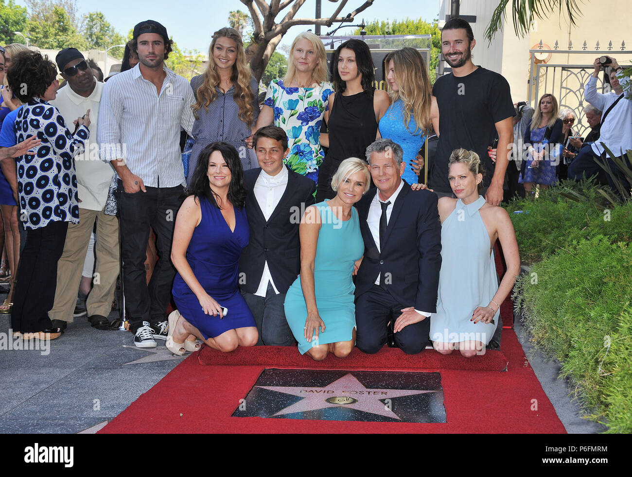 David Foster - star with kids and family members at the ceremony for ...