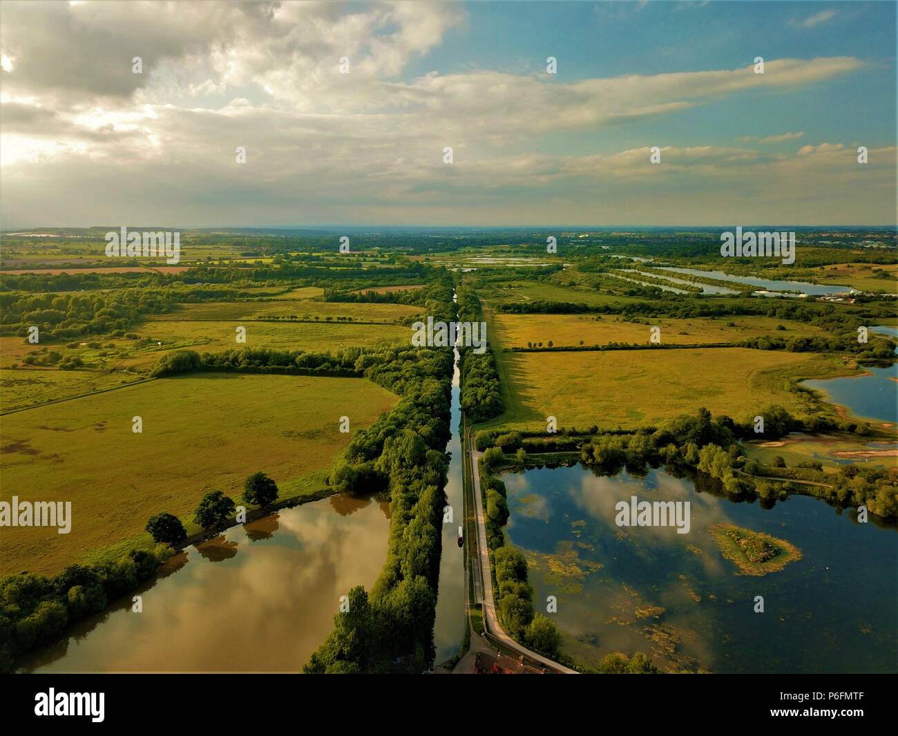 Aerial photo of england canals network hi-res stock photography and ...