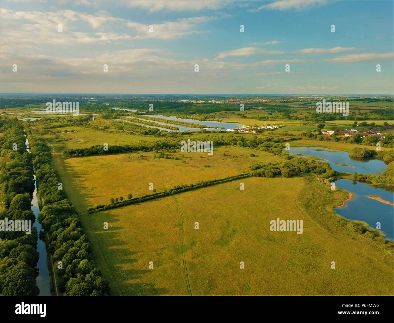 Aerial photo of a natural reservation near Birmingham England Stock ...