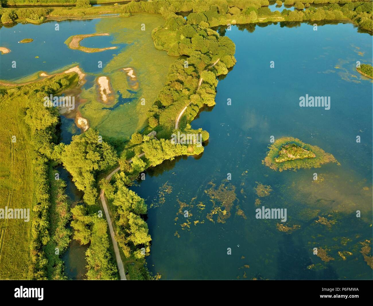 Aerial landscape photography, swampy terrain photo Stock Photo - Alamy
