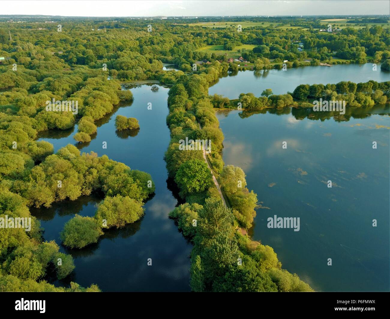 Aerial photo of a natural reservation near Birmingham England Stock ...