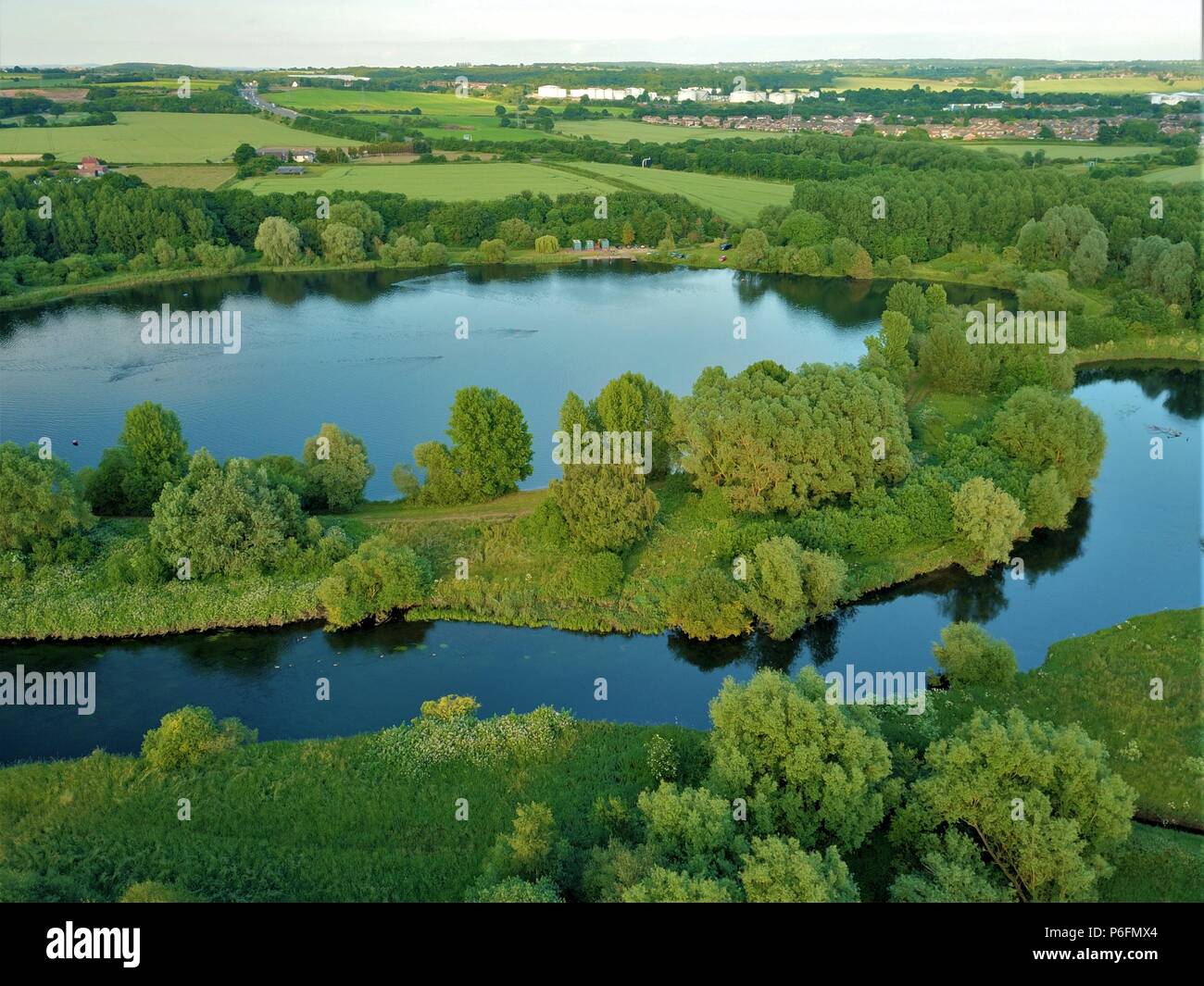 Aerial photo of a natural reservation near Birmingham England Stock ...
