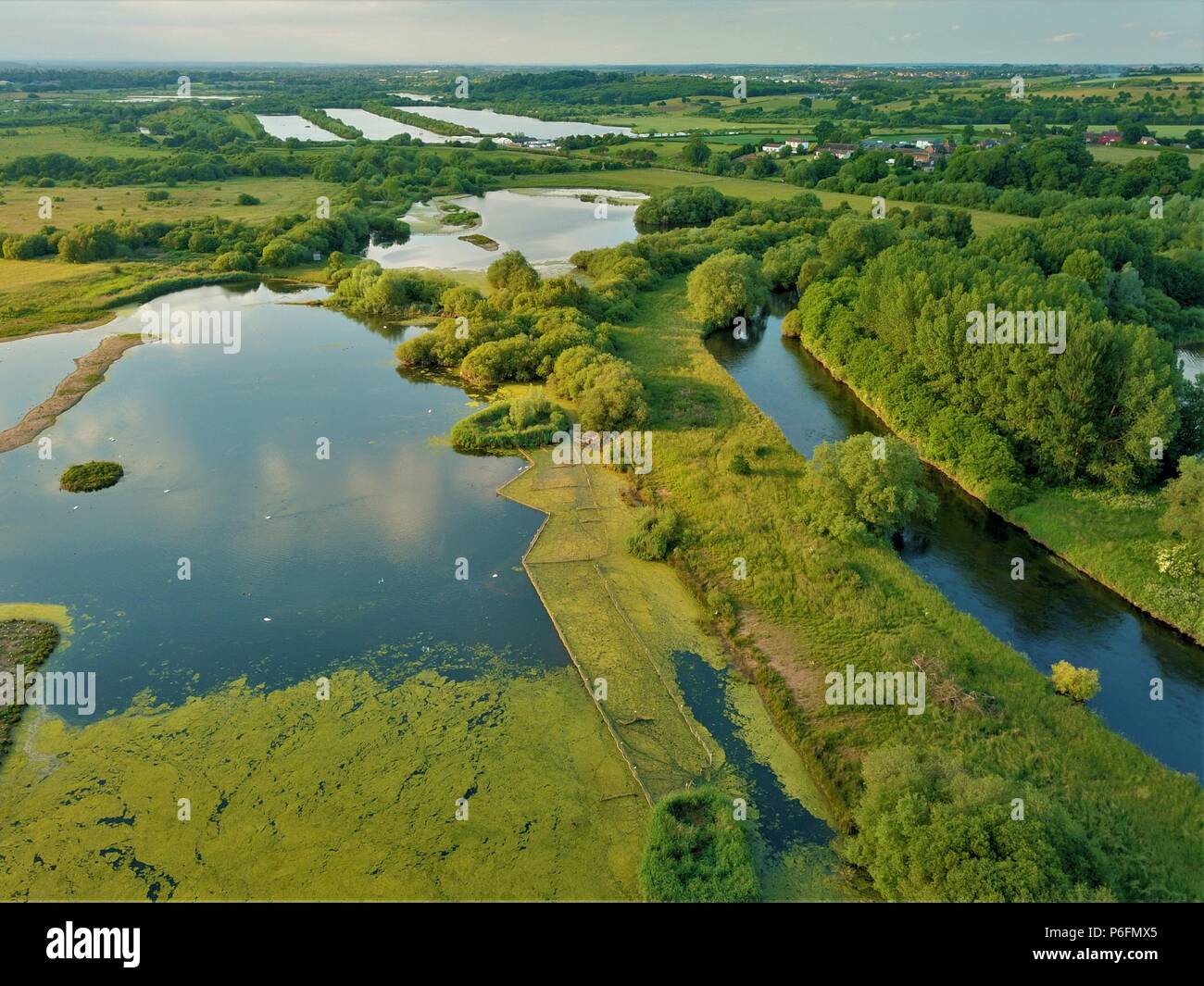 Aerial photo of a natural reservation near Birmingham England Stock ...