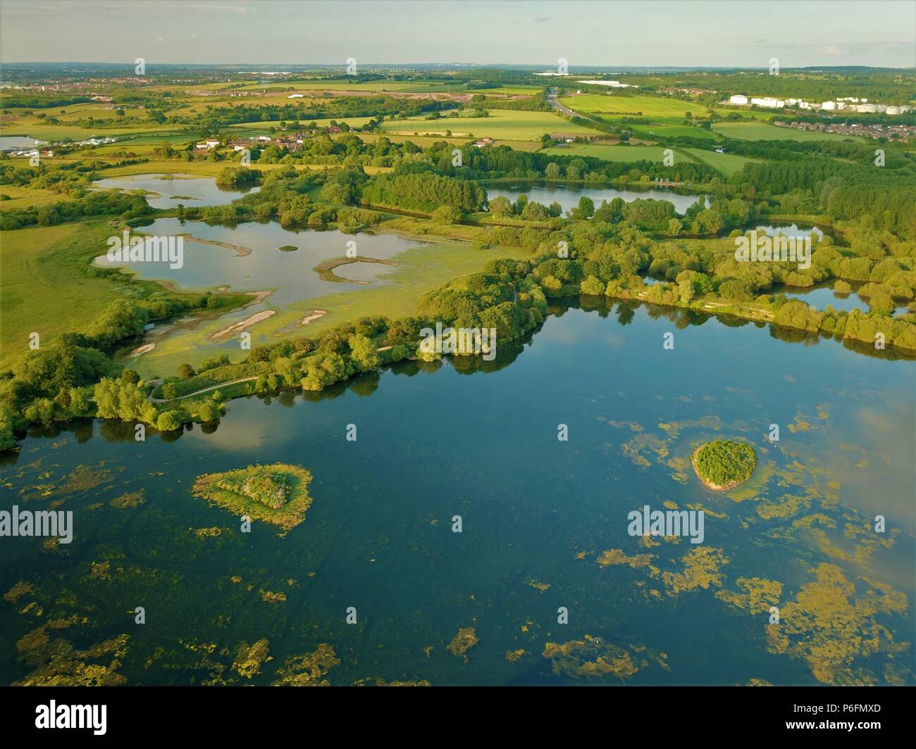 Aerial photo of a natural reservation near Birmingham England Stock ...