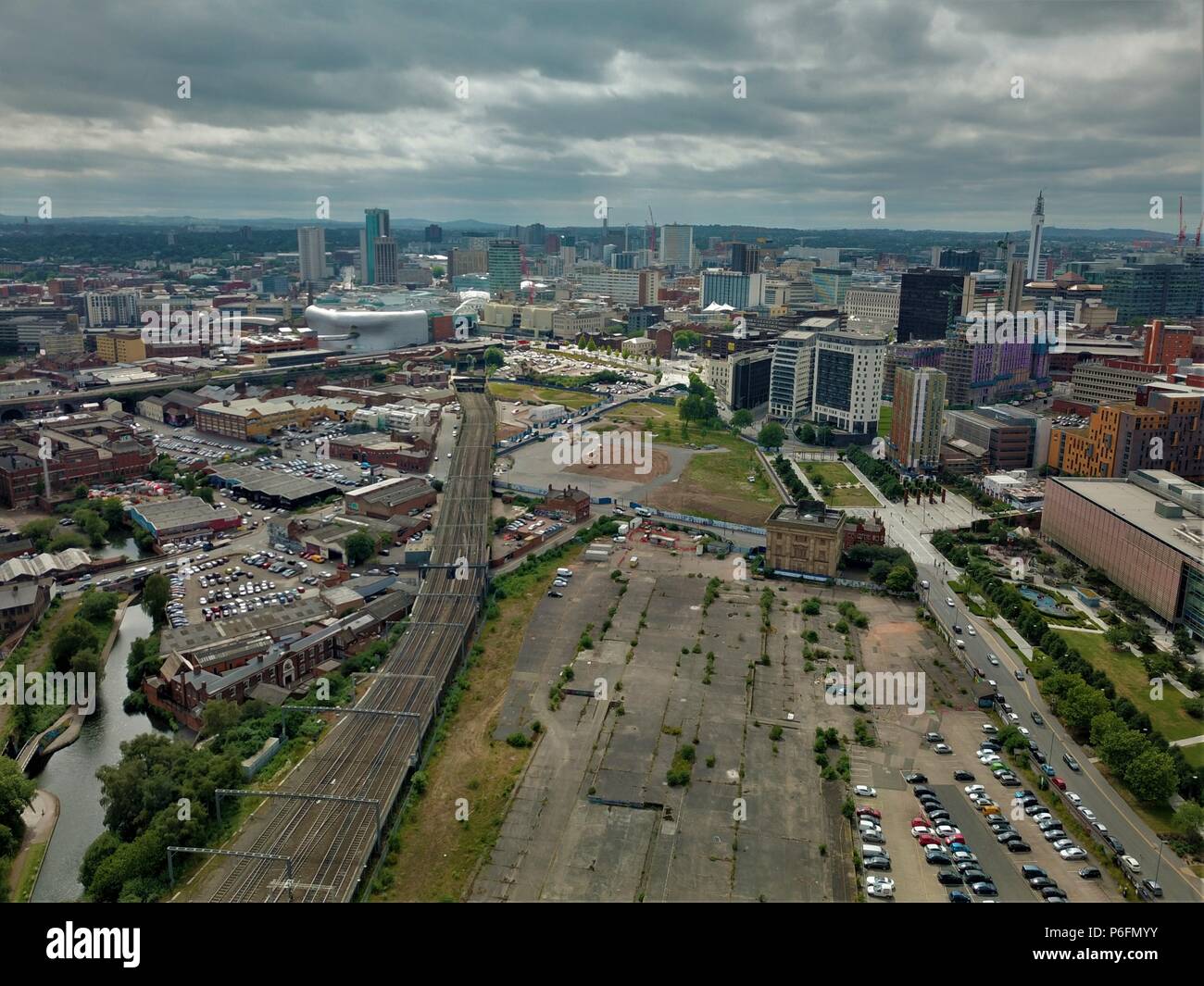 Birmingham England aerial photography, skyline drone photo Stock Photo ...