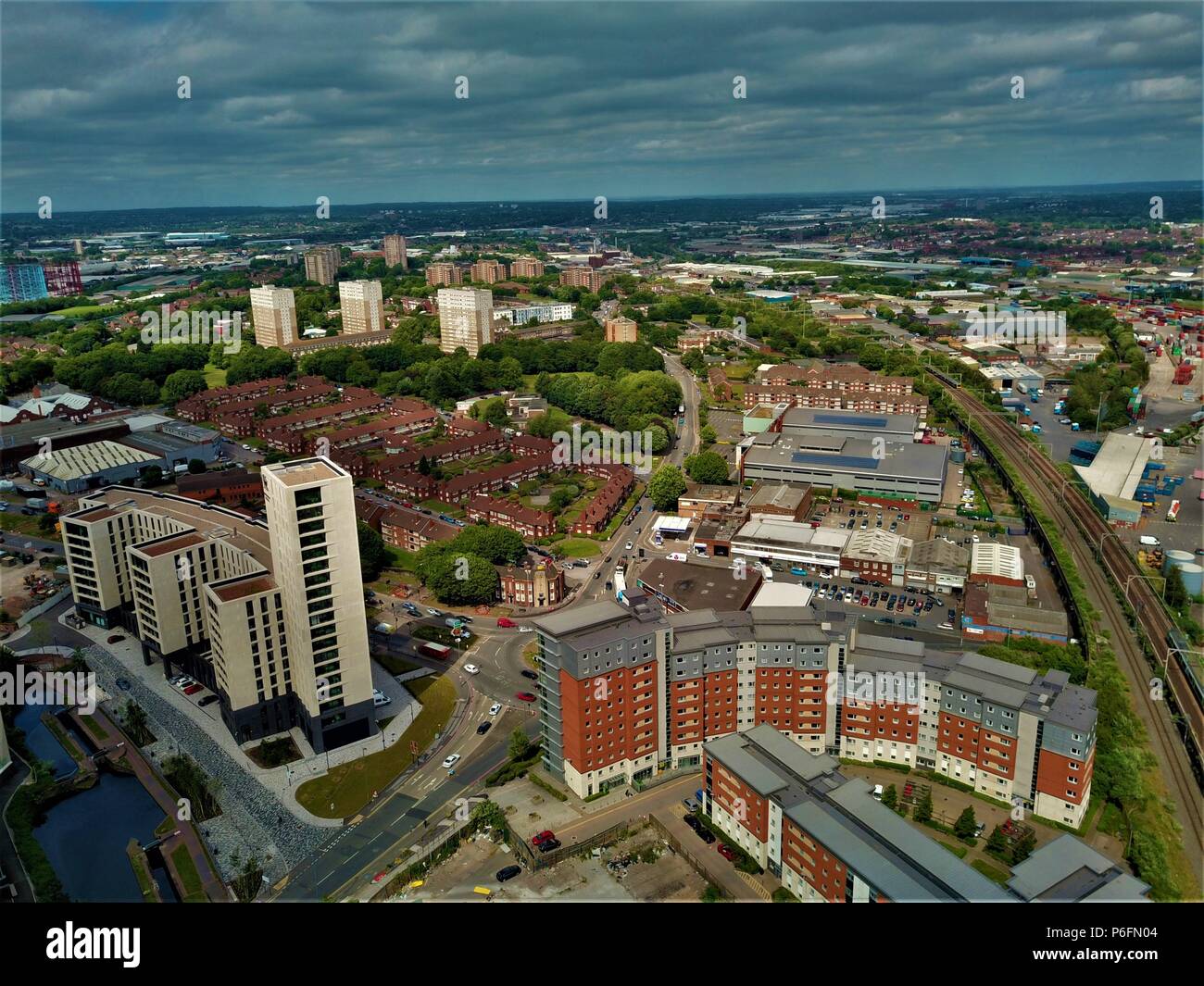 Birmingham England aerial photography, skyline drone photo Stock Photo ...
