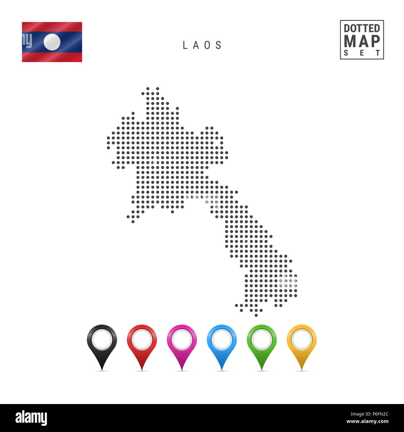 Laos outline silhouette map illustration hi-res stock photography and ...