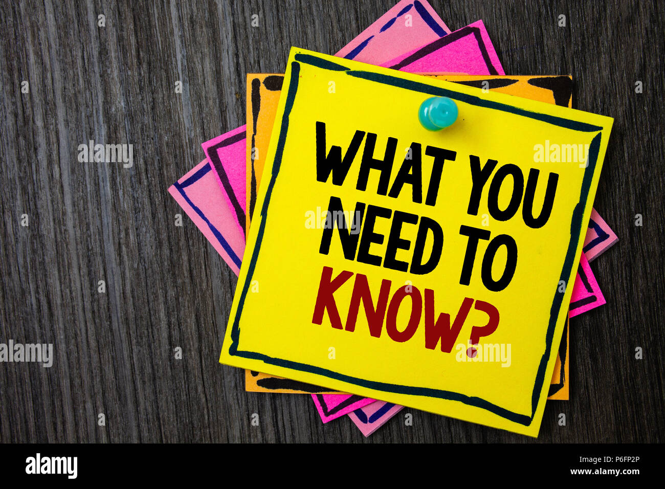 Text sign showing What You Need To Know Question. Conceptual photo ...