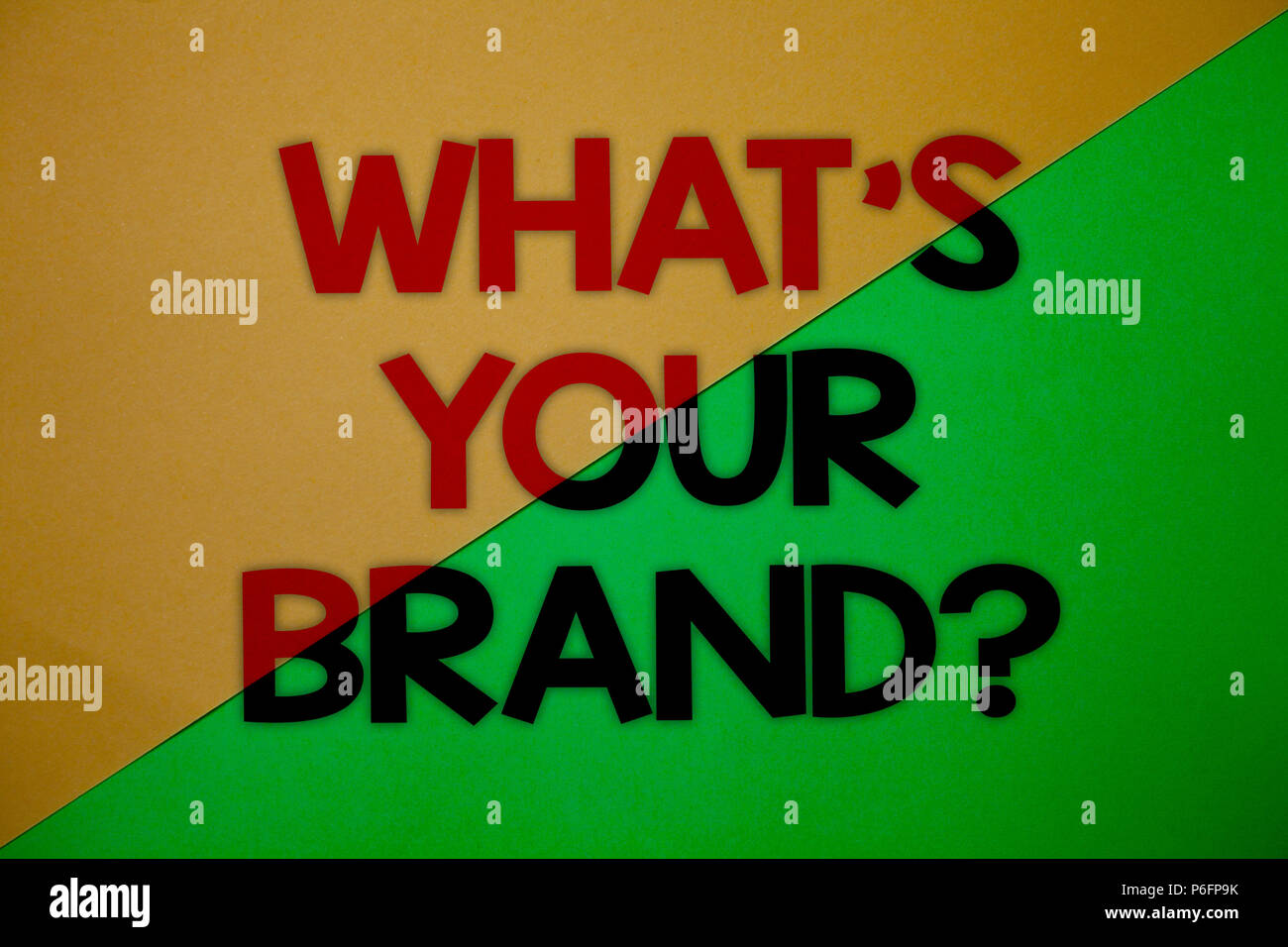 Text sign showing What'S Your Brand Question. Conceptual photo asking ...