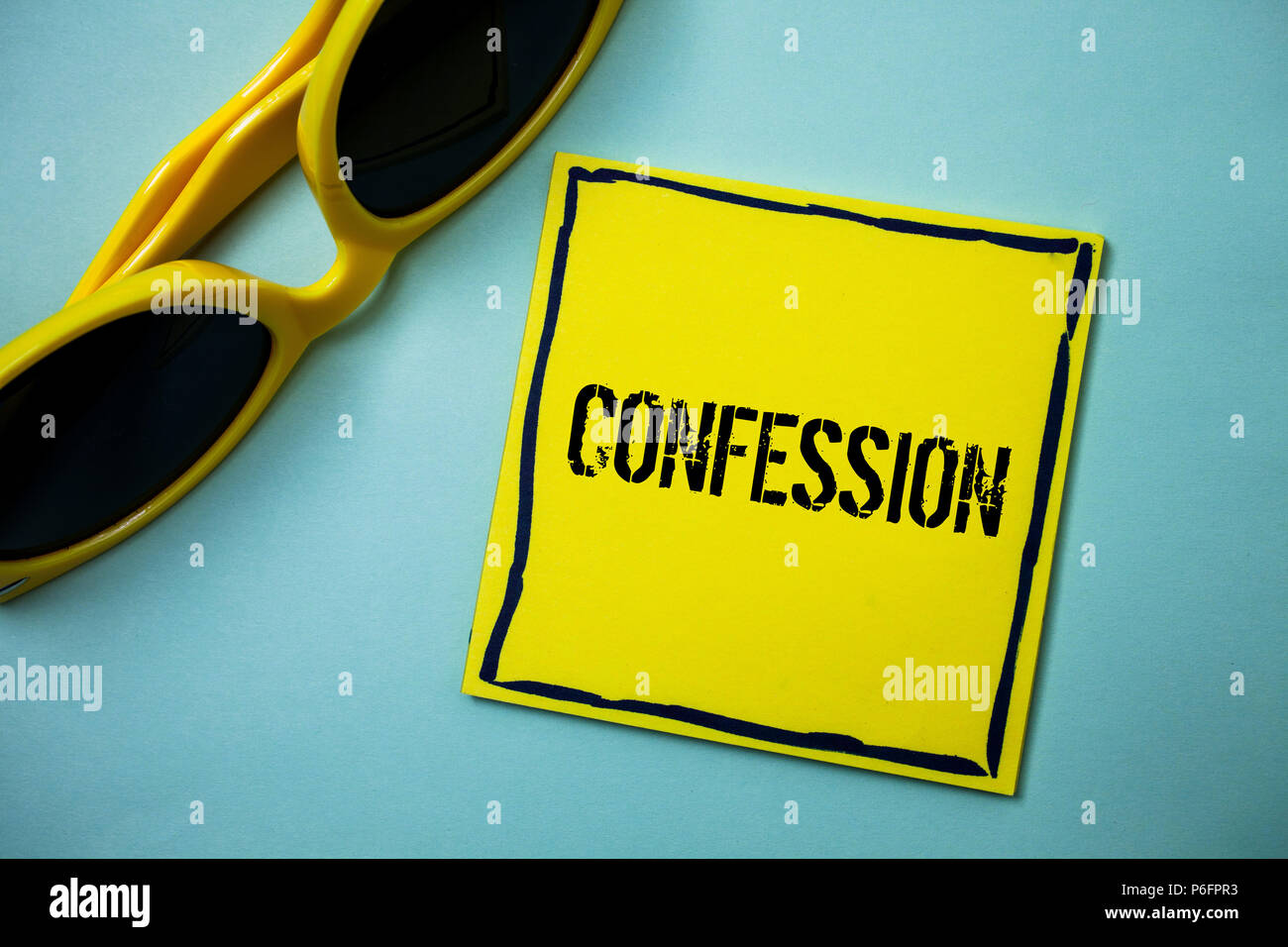 Writing note showing Confession. Business photo showcasing Admission ...
