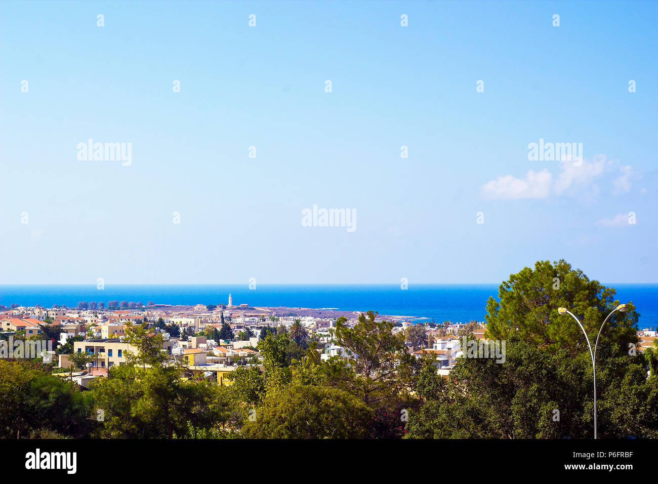 Lighthouse beach paphos hi-res stock photography and images - Alamy