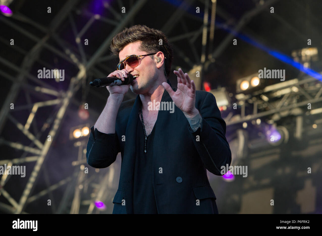 Daniel O'Donoghue performs live with The Script Stock Photo - Alamy