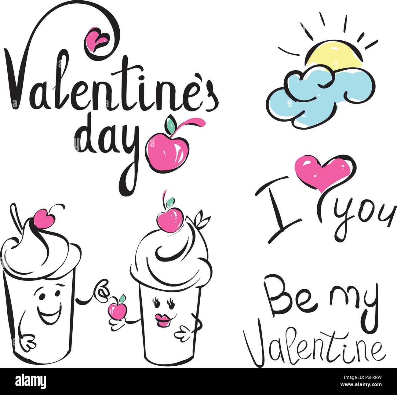 Ice cream love line Cut Out Stock Images & Pictures - Alamy