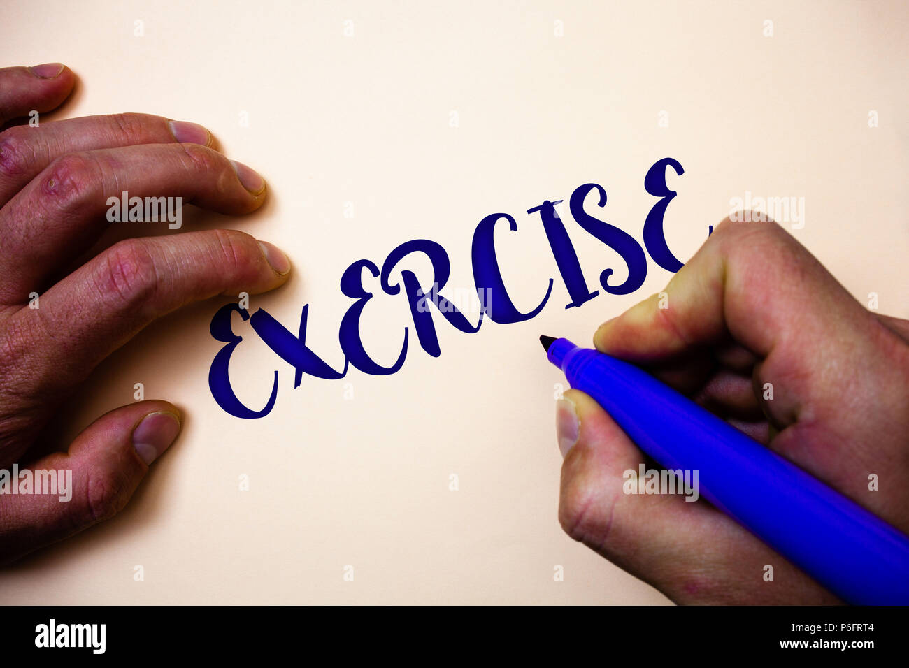Conceptual hand writing showing Exercise. Business photo showcasing ...