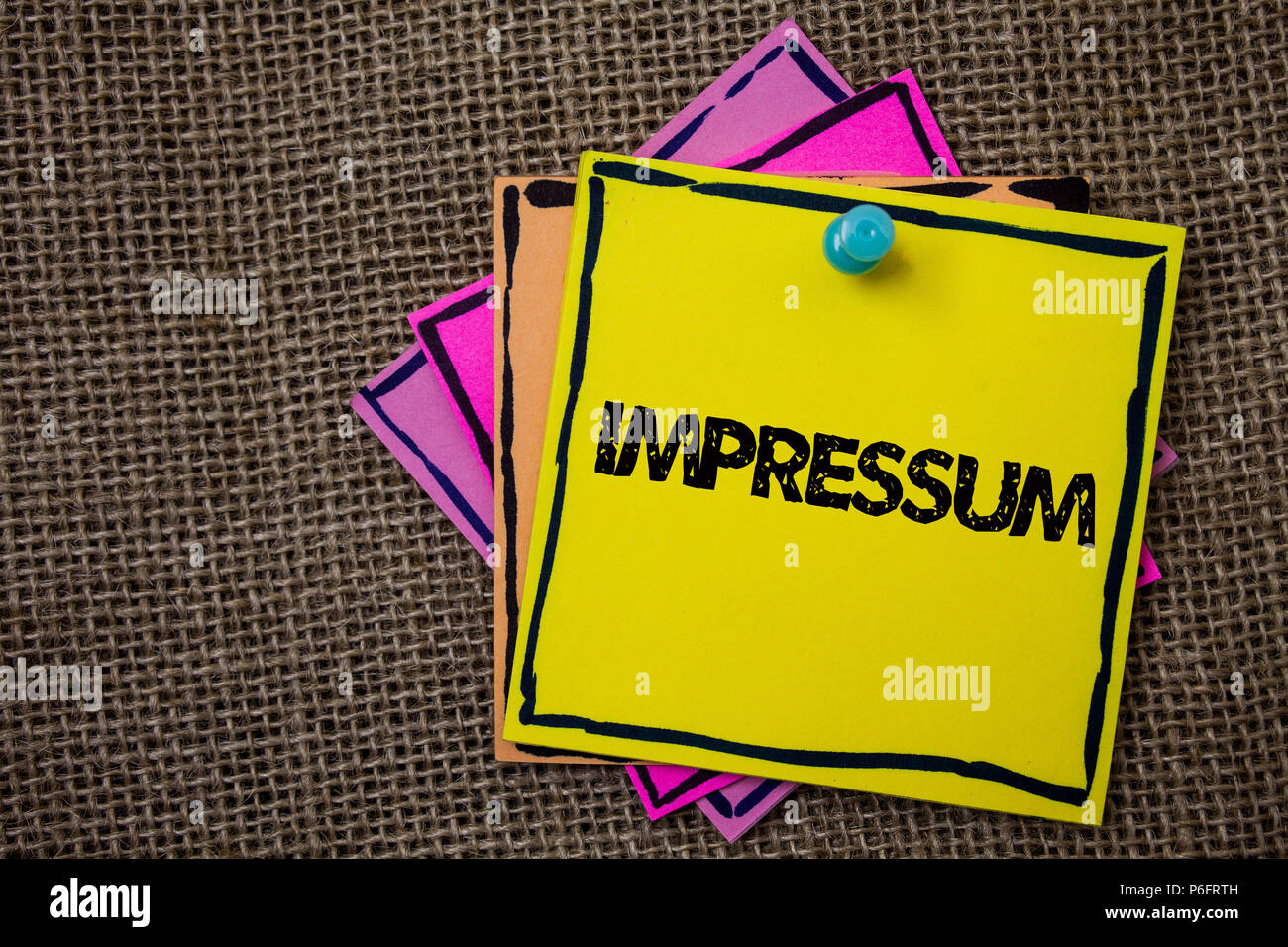 Word writing text Impressum. Business concept for Impressed Engraved ...