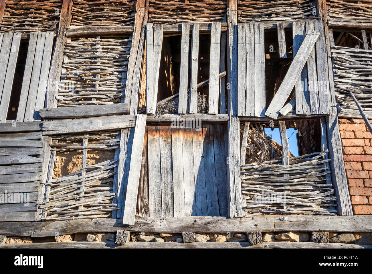 Medieval house partial wall typical construction for the Balkans from ...