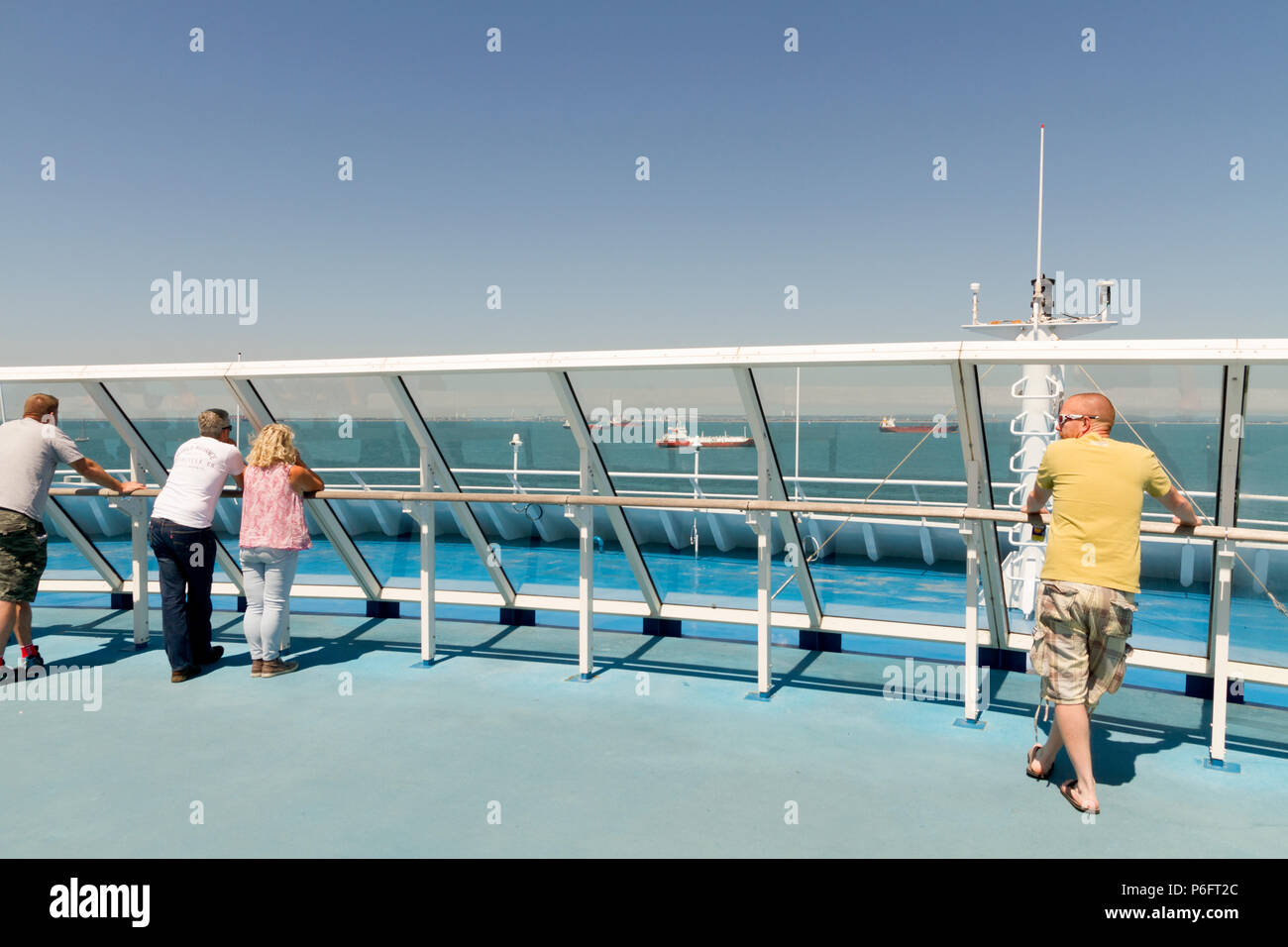 The bow / front viewing area onboard the Brittany Ferries cruise ship ...