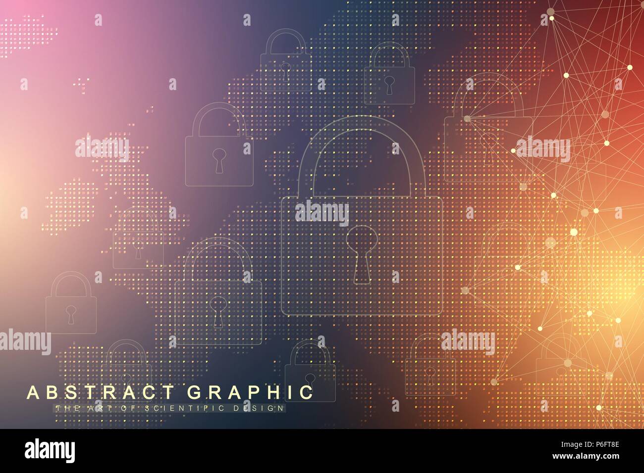 GDPR - General Data Protection Regulation. Dotted Europe Map ...