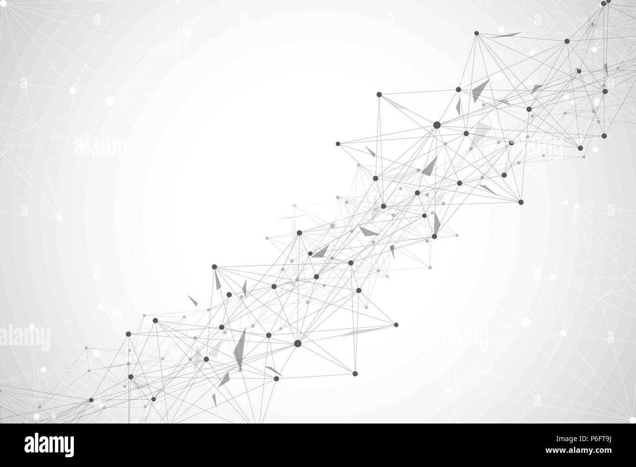 Big data visualization. Graphic abstract background communication. Perspective backdrop ...