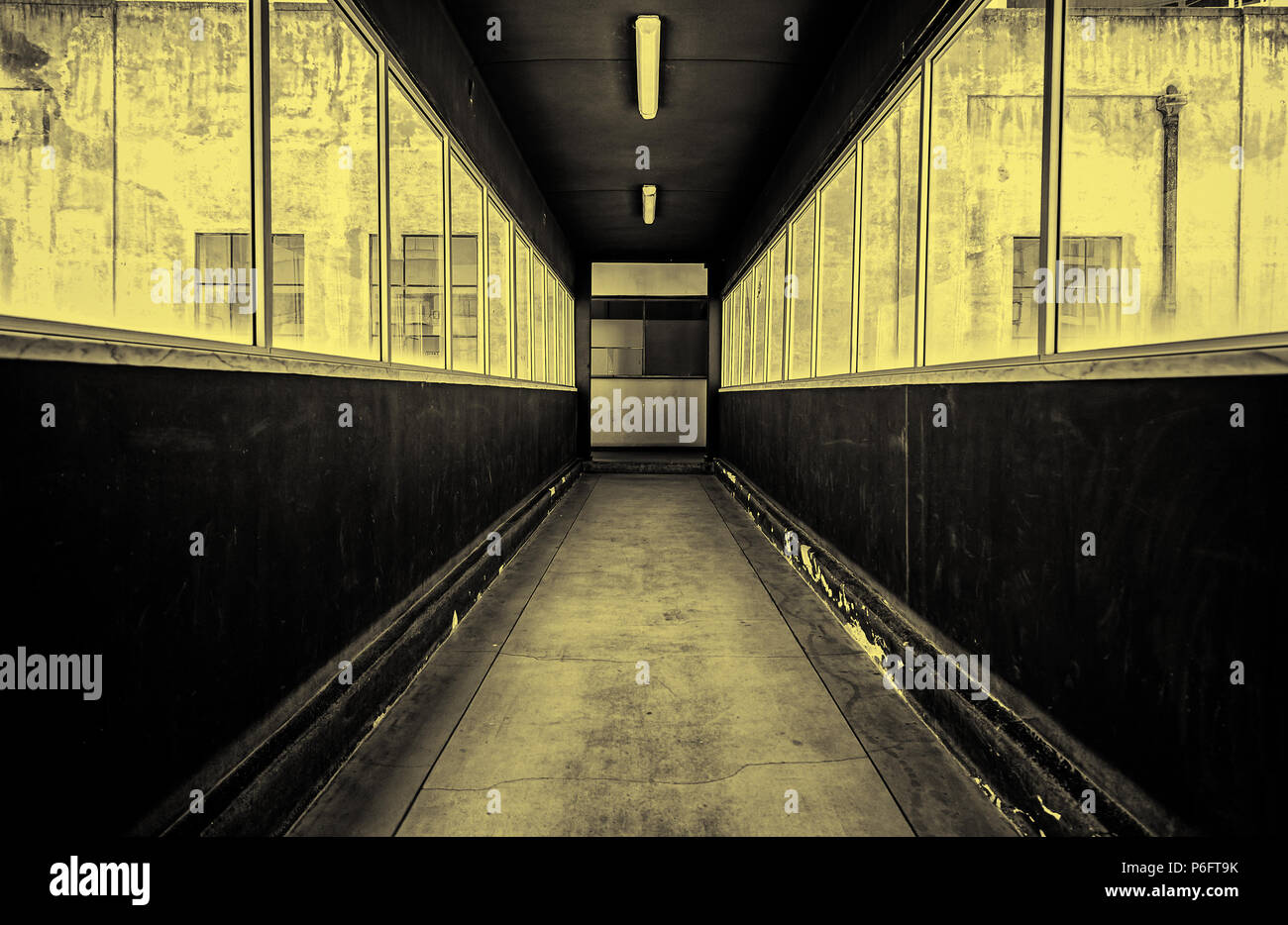 An old factory hall, detail of an old hall, inside Stock Photo - Alamy