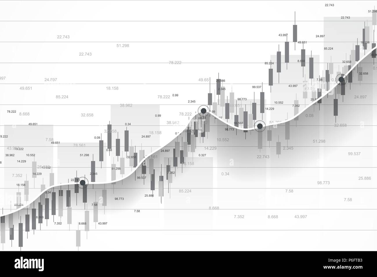 Stock market and exchange. Business Candle stick graph chart of stock ...