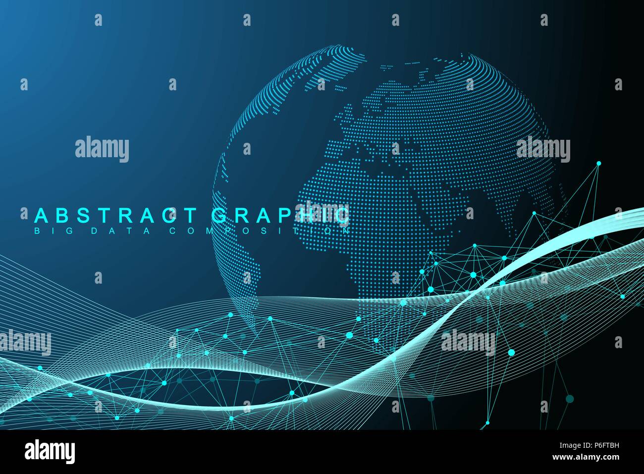 Big data visualization. Graphic abstract background communication ...