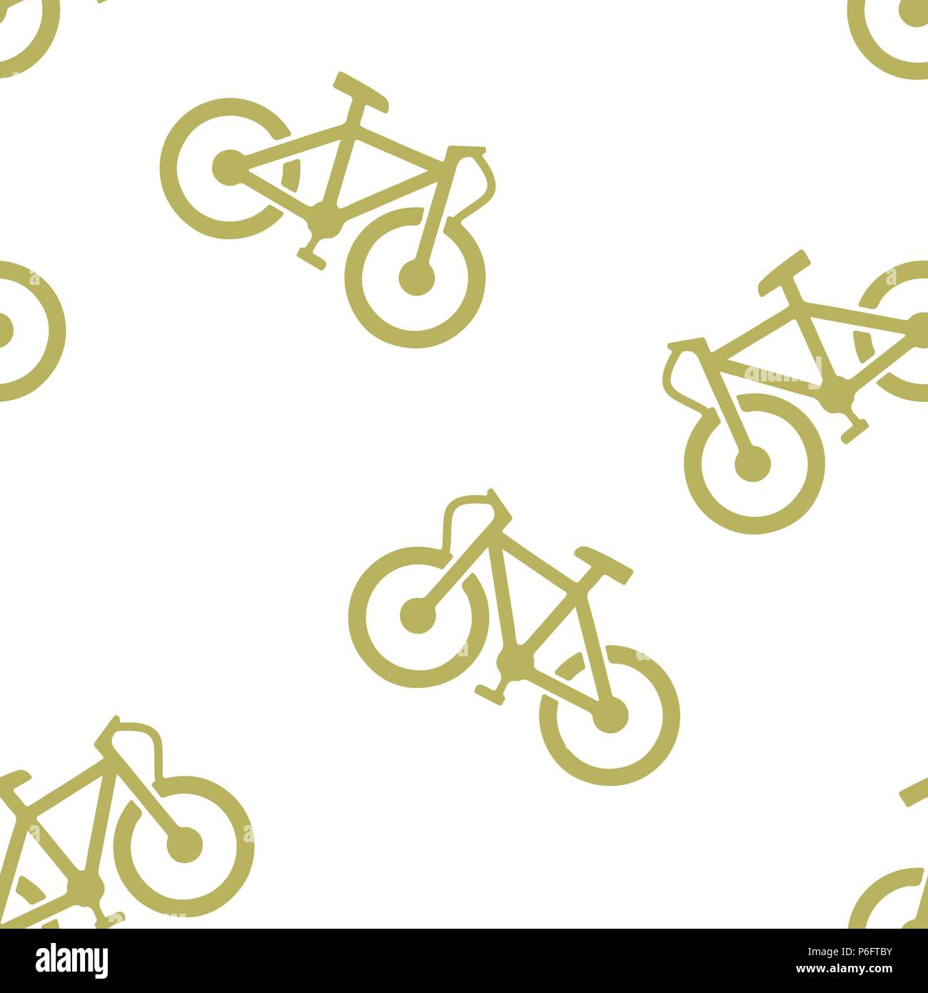Bike pattern seamless. Vector illustration. Isolated white background ...