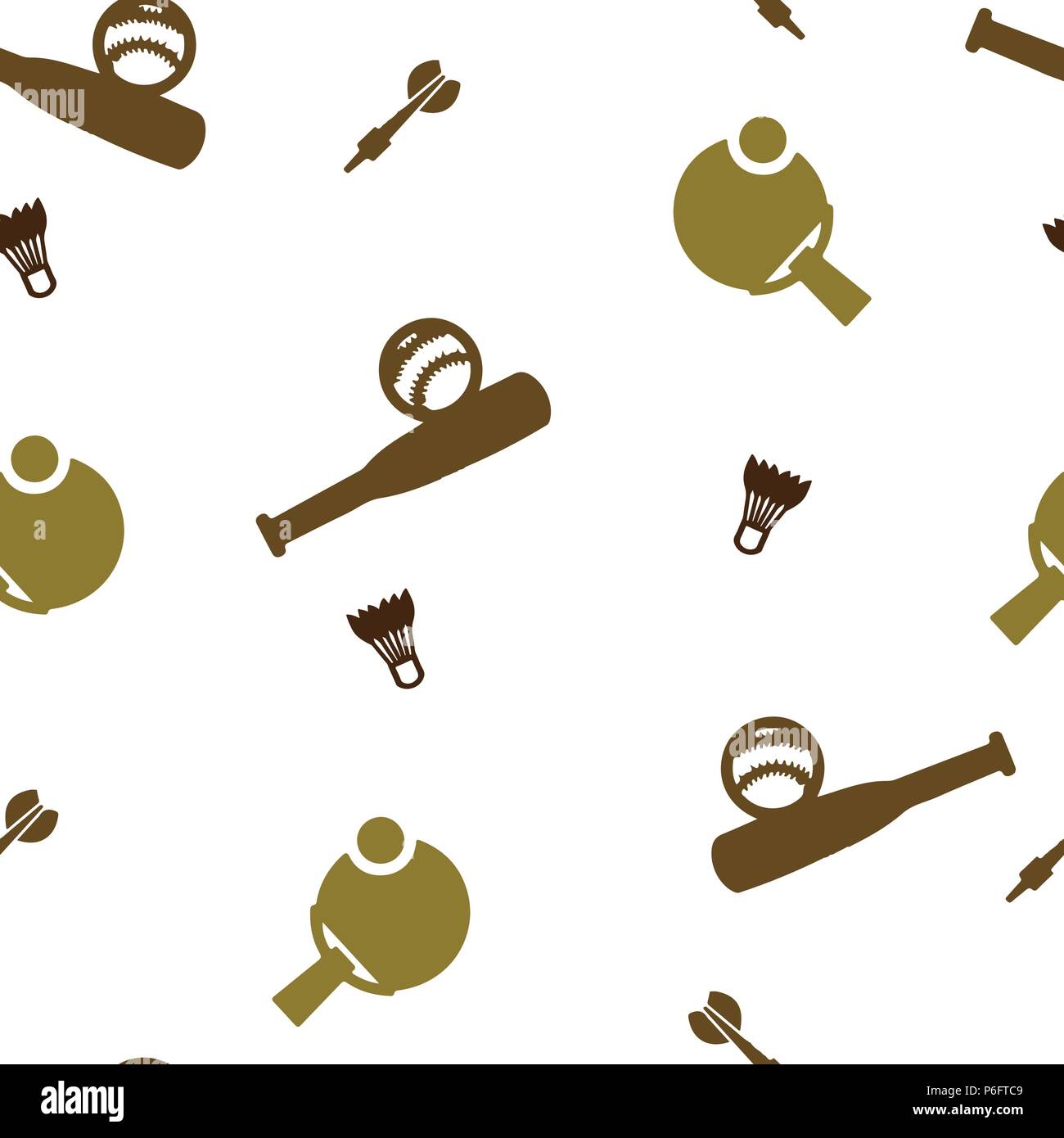 Sport games pattern seamless. Baseball, tennis, badminton, darts ...