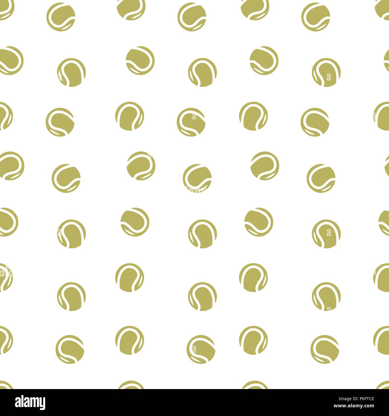 Tennis ball pattern seamless. Vector illustration. Isolated white ...
