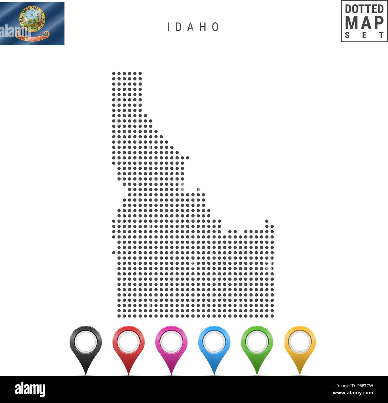 Idaho Map Vector High Resolution Stock Photography and Images - Alamy