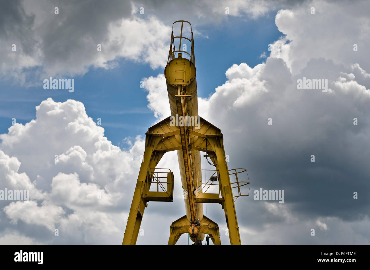 Big lifting crane in the factory Stock Photo - Alamy