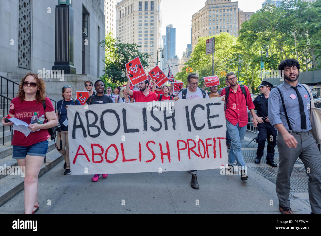 New York, United States. 29th June, 2018. The NYC Democratic Socialists ...