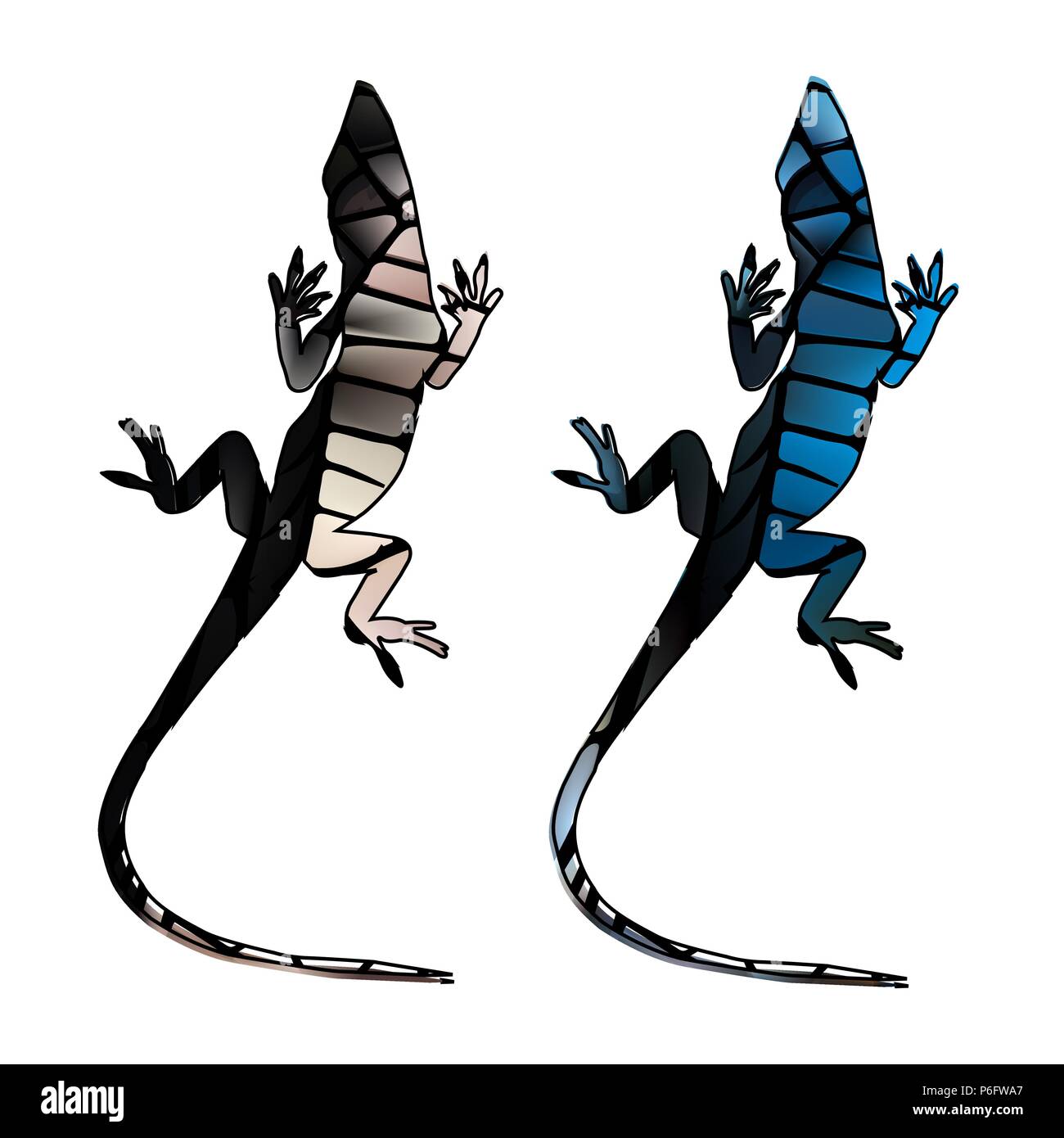 Exotic lizard figurine in the form of glowing stained glass Stock ...