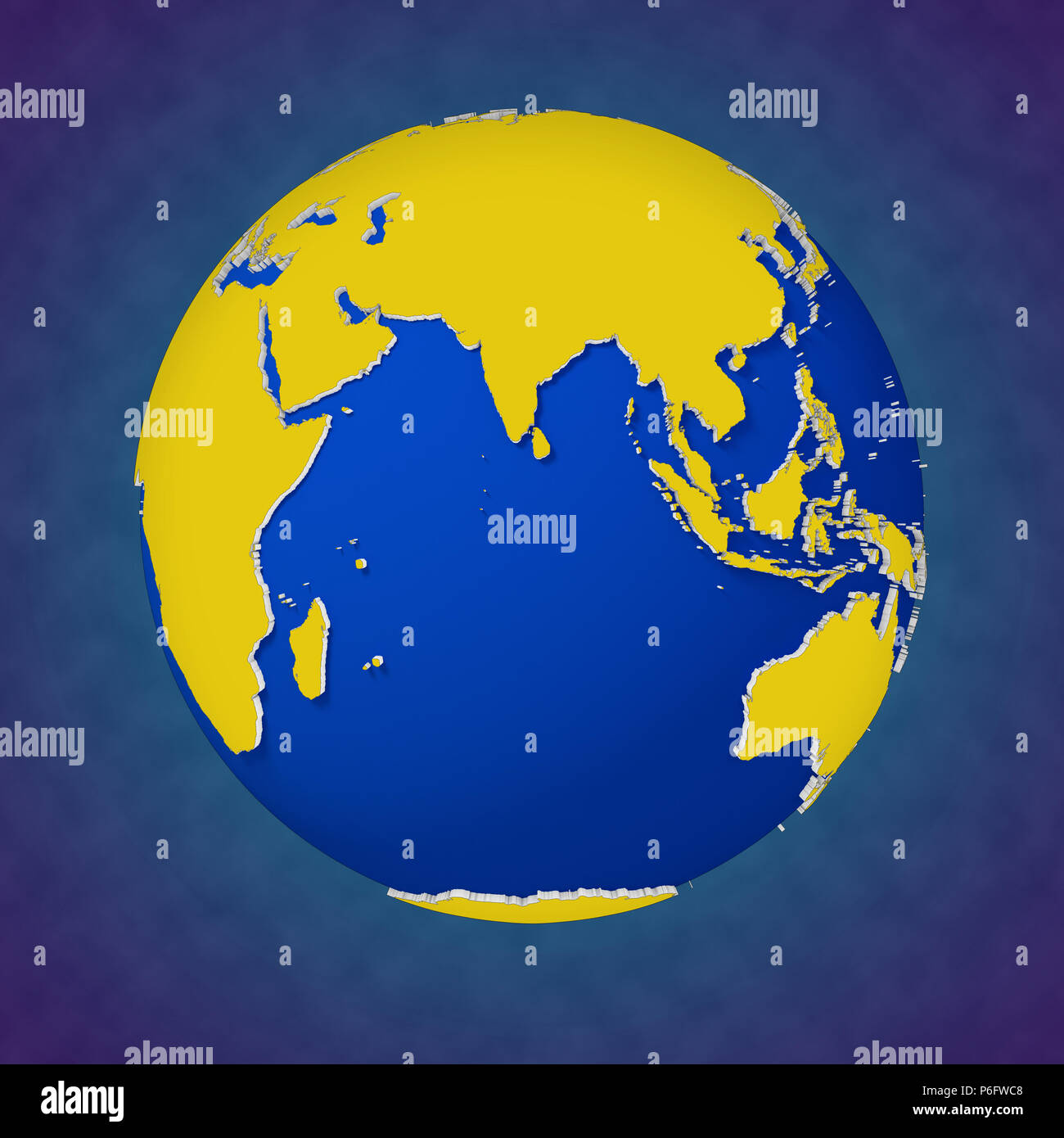 Earth Beautiful colored 3d illustration Stock Photo - Alamy