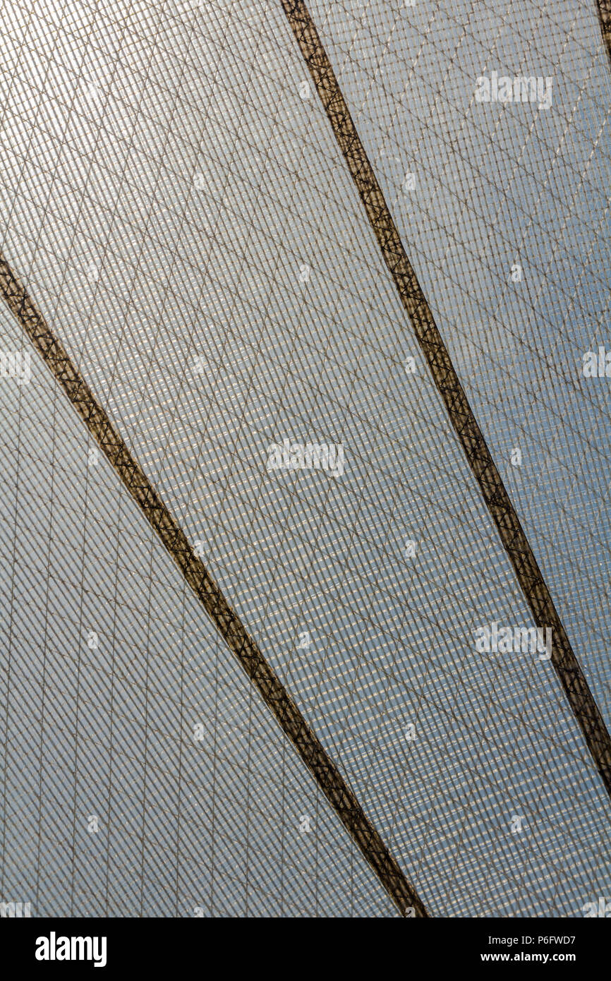 closeup of texture and pattern of synthetic mylar fibre yacht sail ...