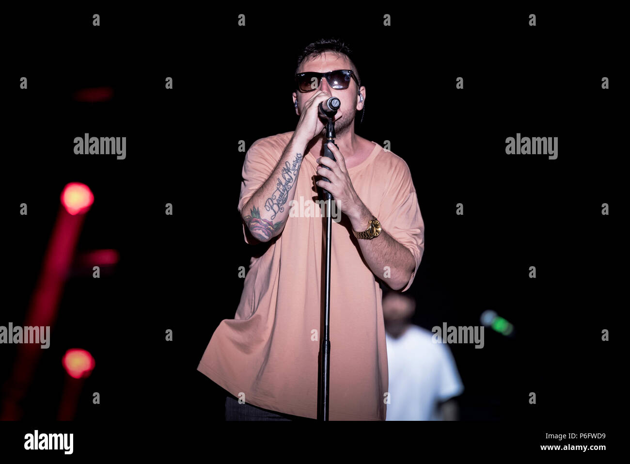 Naples, Italy. 29th June, 2018. Silvano Albanese aka Coez, singer ...