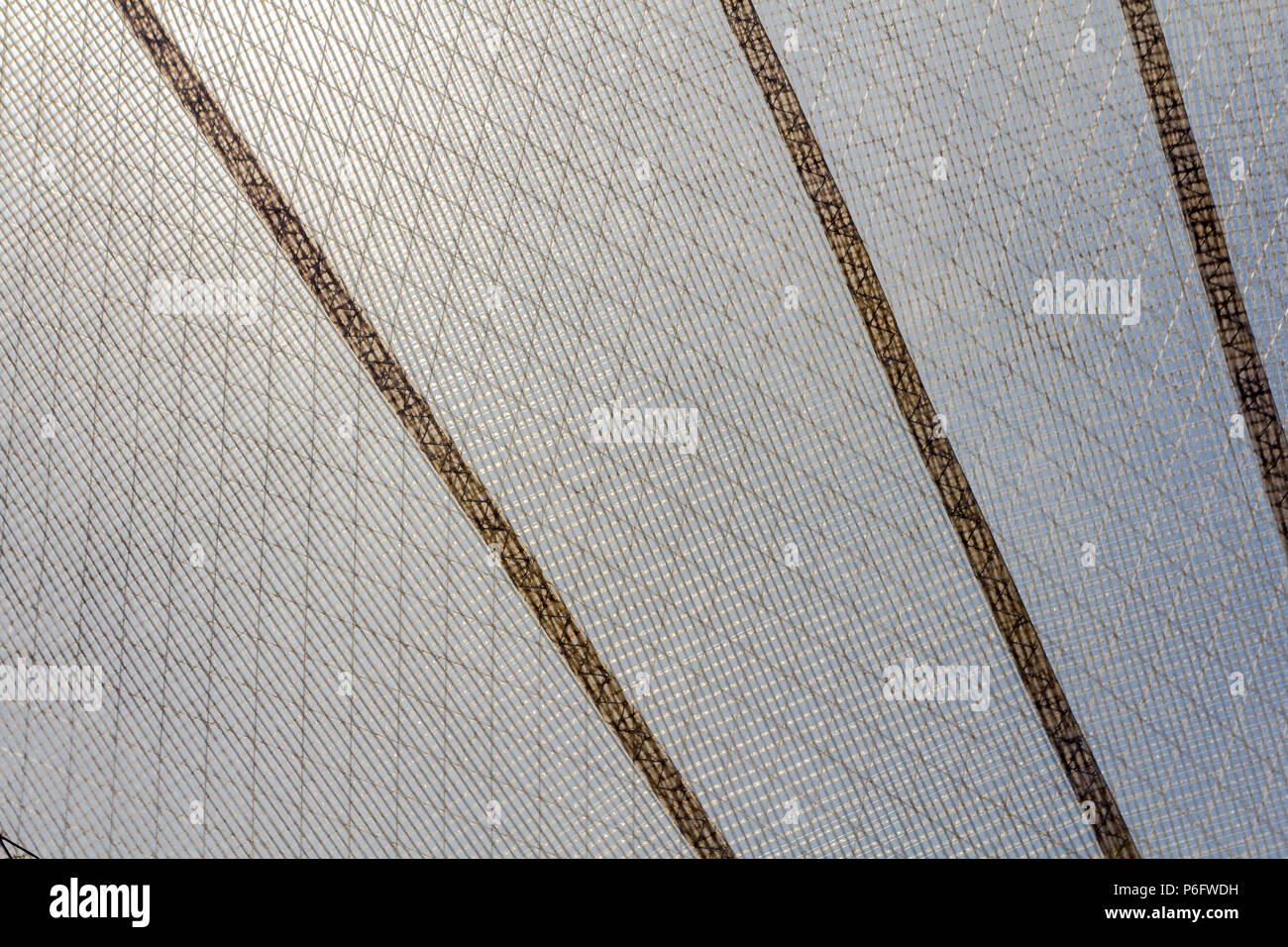 closeup of texture and pattern of synthetic mylar fibre yacht sail ...