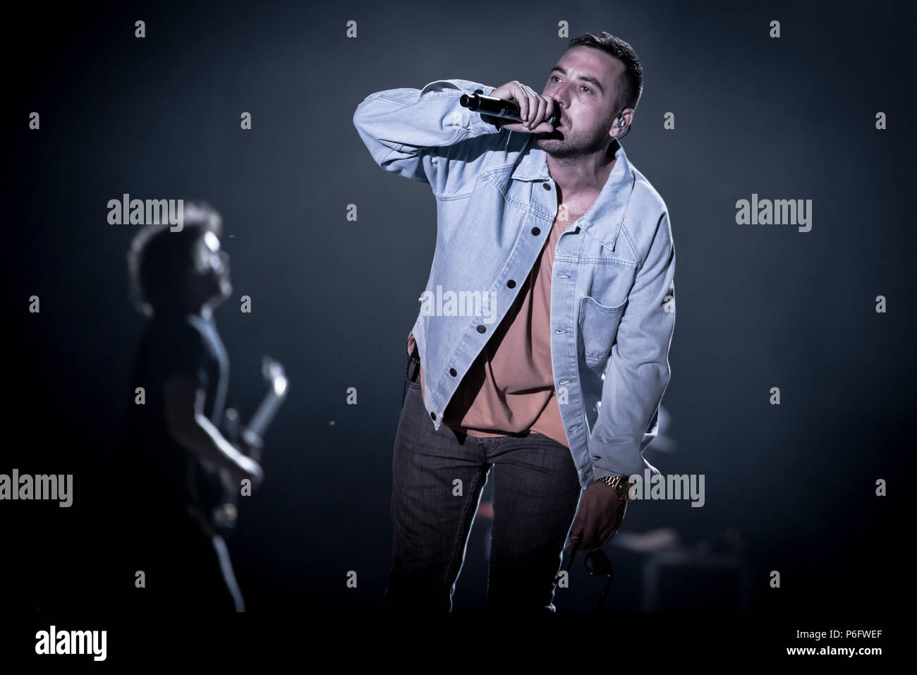Naples, Italy. 29th June, 2018. Silvano Albanese aka Coez, singer ...