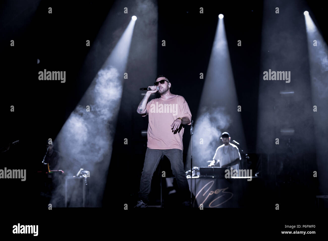 Naples, Italy. 29th June, 2018. Silvano Albanese aka Coez, singer ...